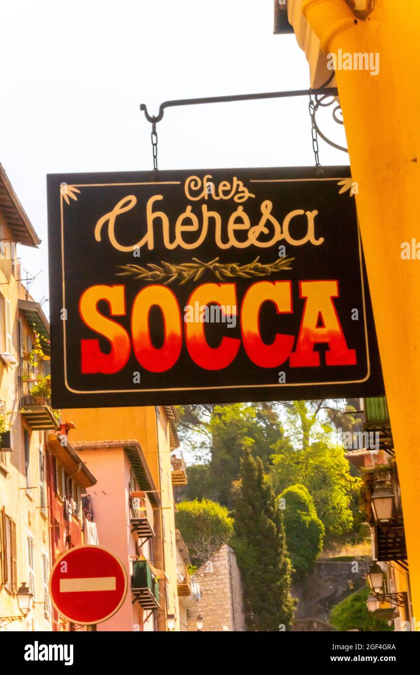 Nice, France, Detail, Sign, Historic Old Town sign, French Local Food ...