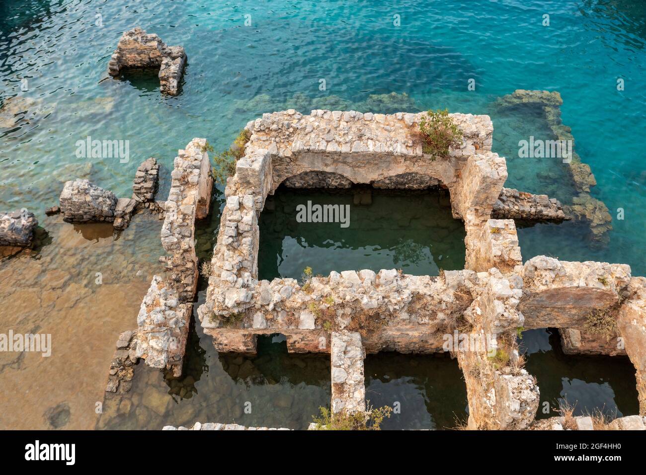 erial view of Gocek bay and Cleapora Hammam Stock Photo - Alamy
