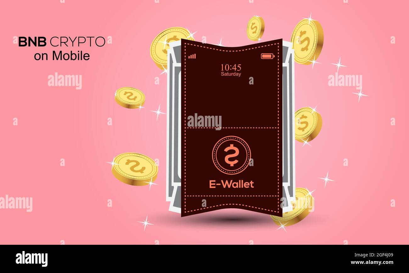 Blockchain wallet concept. Stablecoin crypto on mobile, digital ...