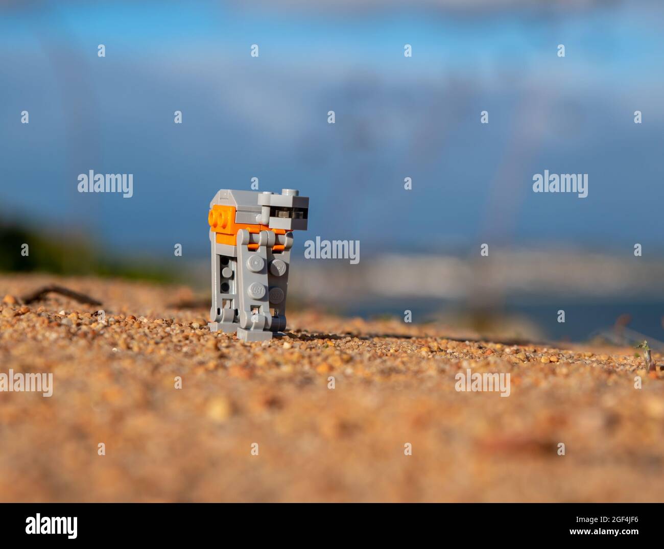 Lego star wars micro at at walker Stock Photo - Alamy