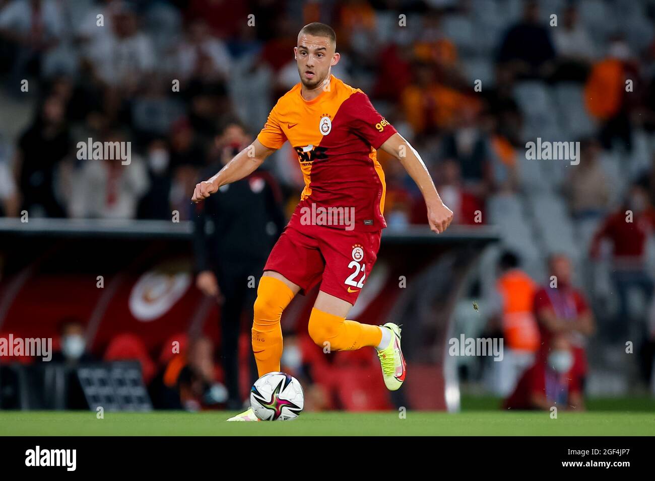 ISTANBUL, TURKEY - AUGUST 23: Berkan Kutlu of Galatasaray during the ...