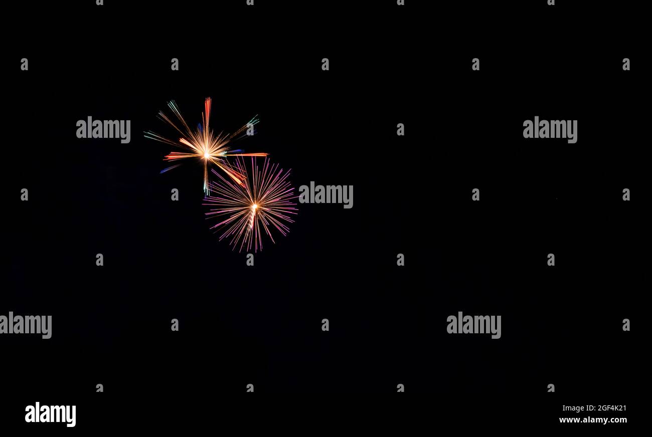 A Fireworks Display on a Beautiful Night Full of Color and Multiple ...