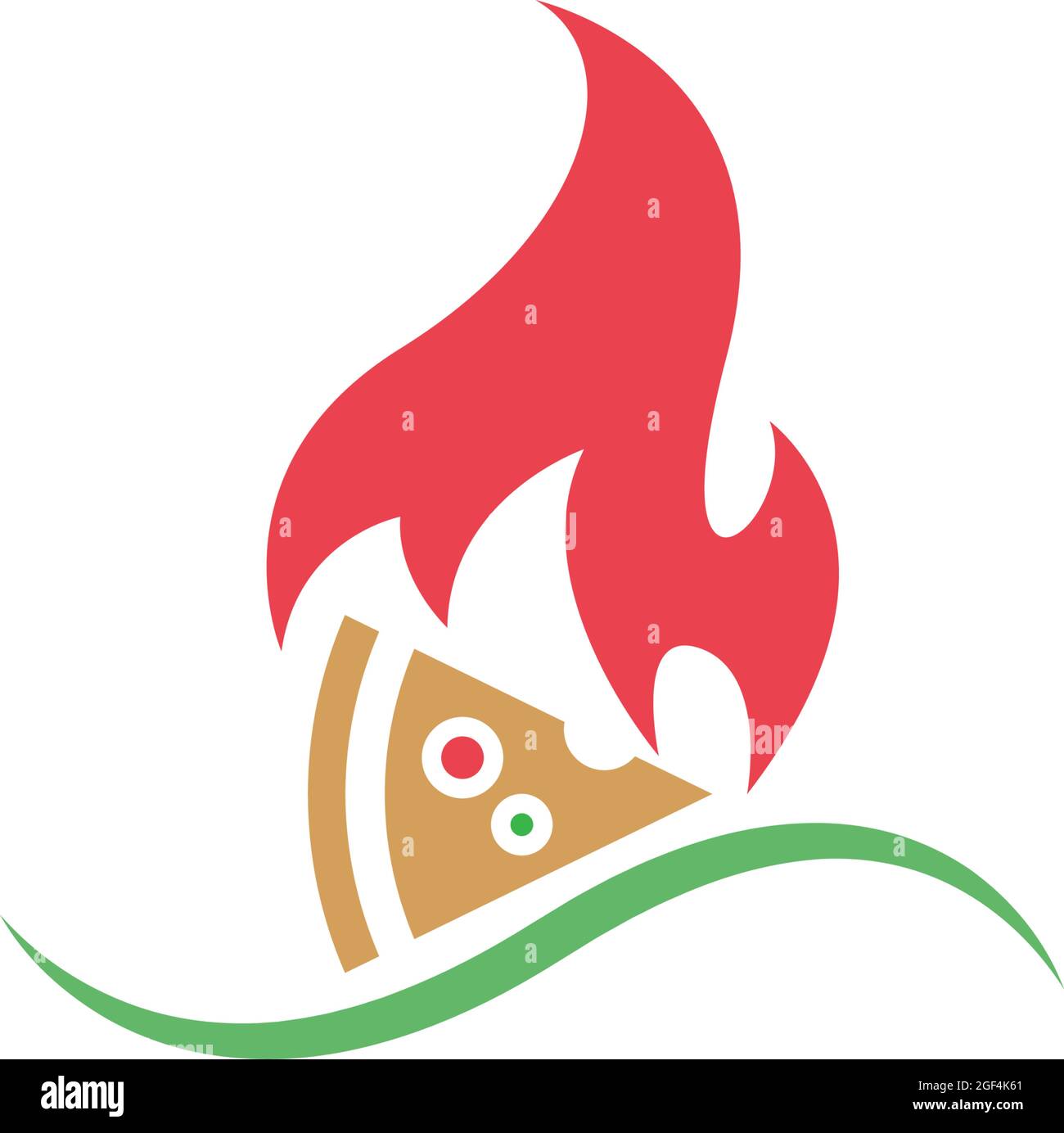 Pizza icon logo design vector template illustration Stock Vector Image ...