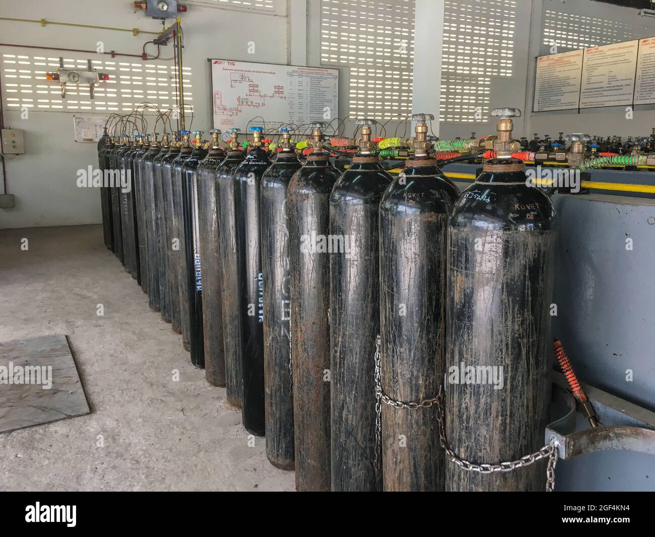 Oxygen filling station hi-res stock photography and images - Alamy