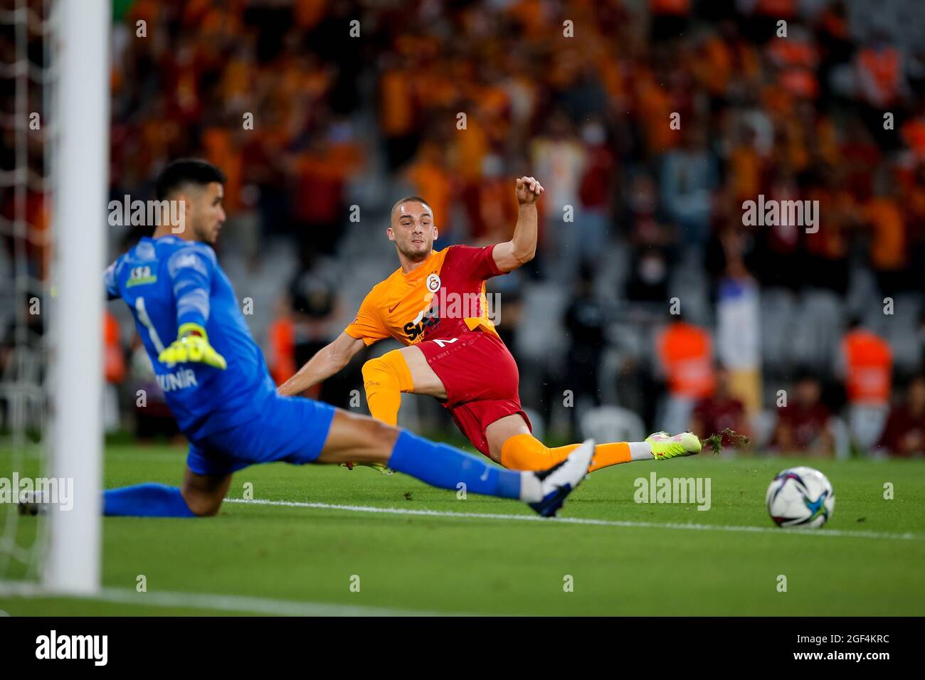 ISTANBUL, TURKEY - AUGUST 23: Berkan Kutlu of Galatasaray during the ...