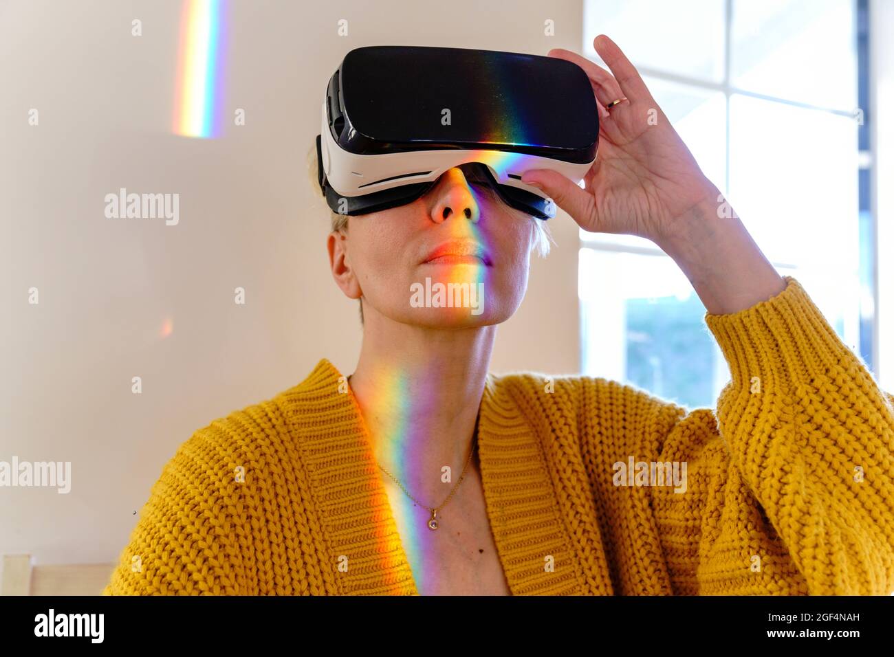 Face with headset hi-res stock photography and images - Alamy