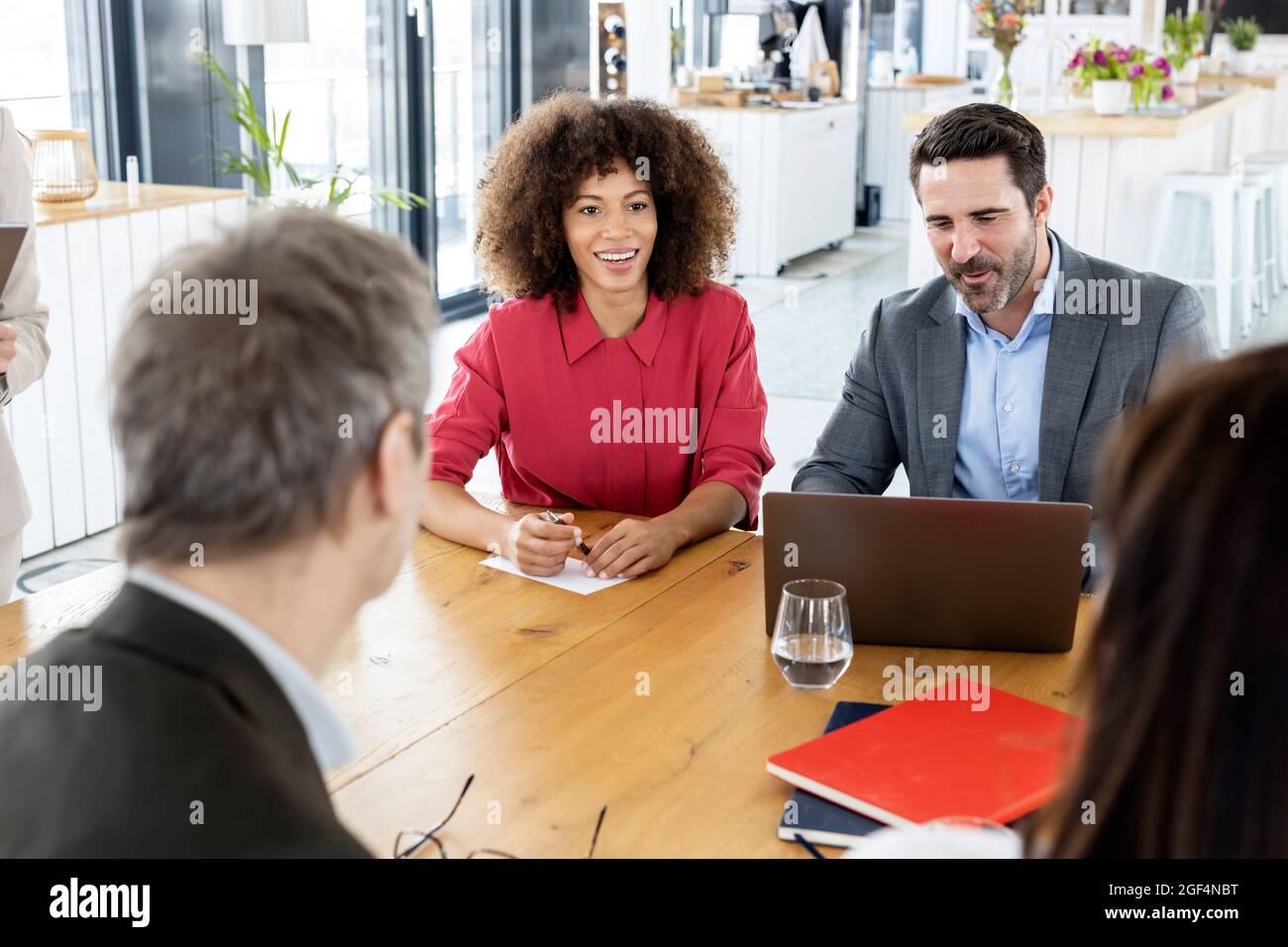 African businessman discussing new plan hi-res stock photography and ...