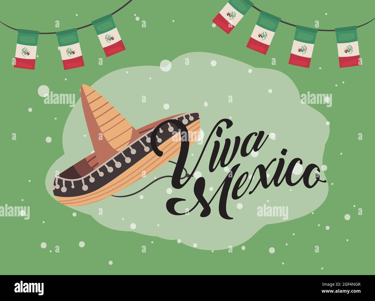 banner of viva mexico with decoration Stock Vector Image & Art - Alamy