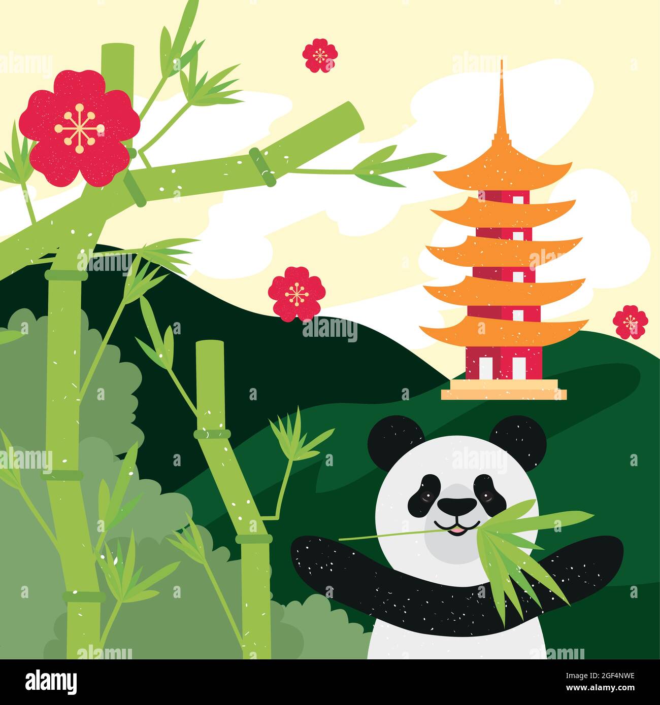 Imperial palace bamboo Stock Vector Images - Alamy