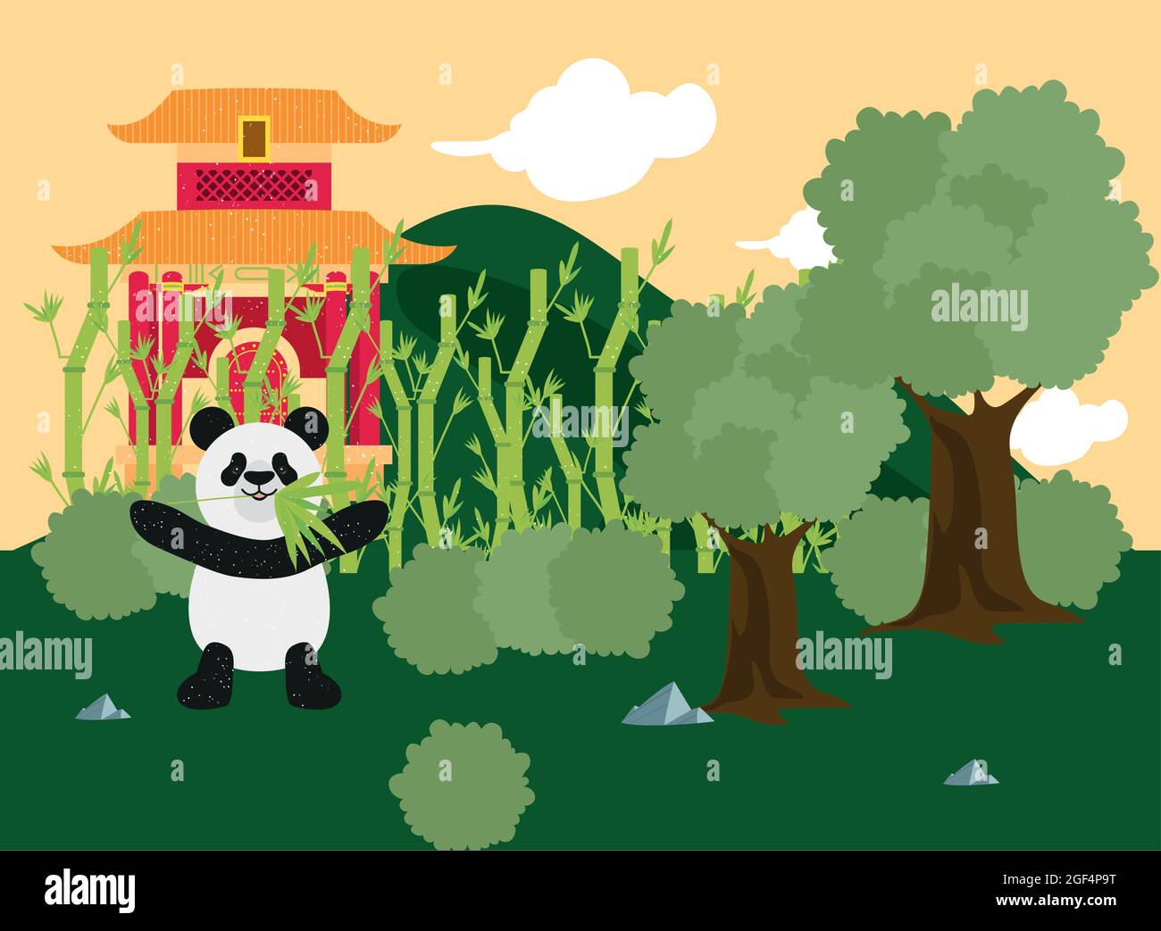 Panda palace Stock Vector Images - Alamy