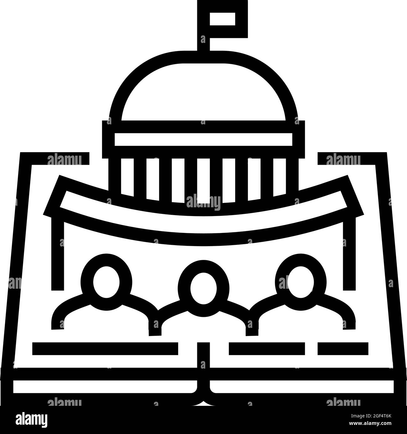 political history line icon vector illustration Stock Vector Image ...