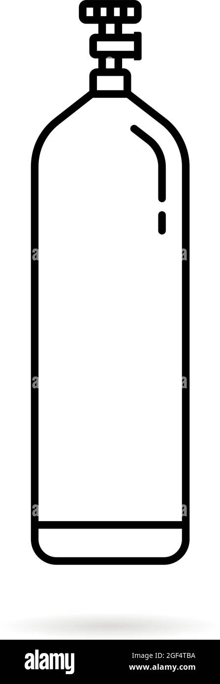 Gas cylinder icon thin Cut Out Stock Images & Pictures - Alamy