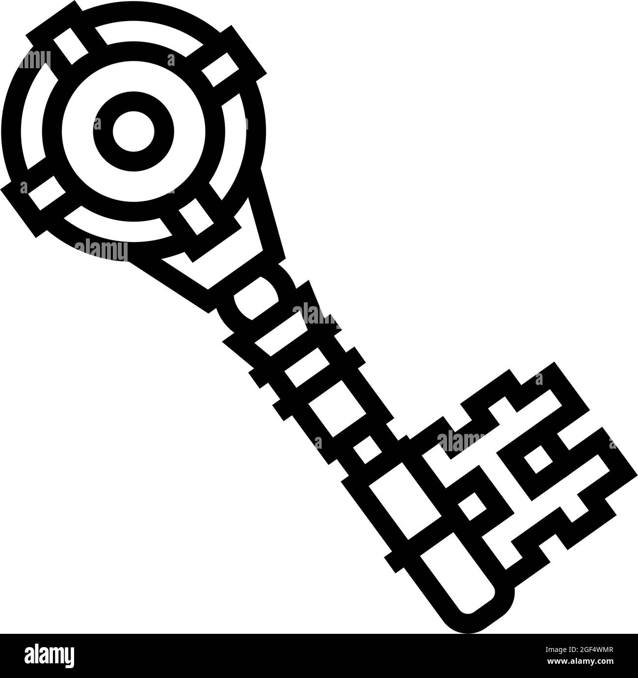 ancient key line icon vector illustration Stock Vector Image & Art - Alamy