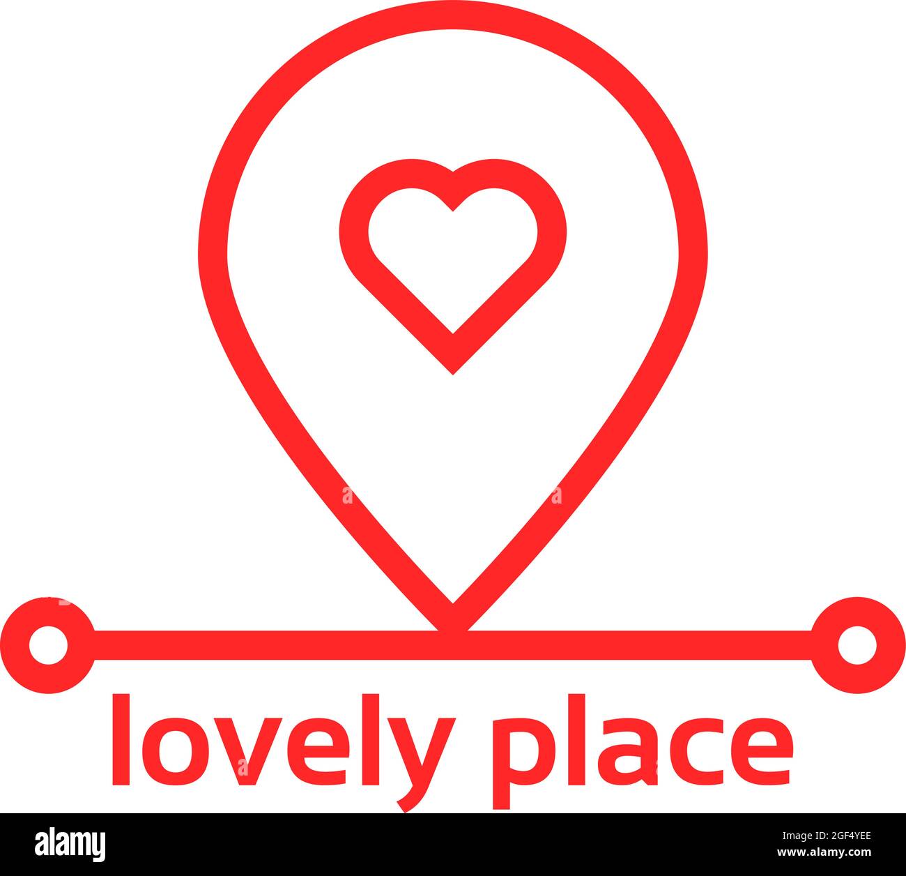 Map pointer heart line Stock Vector Images - Alamy