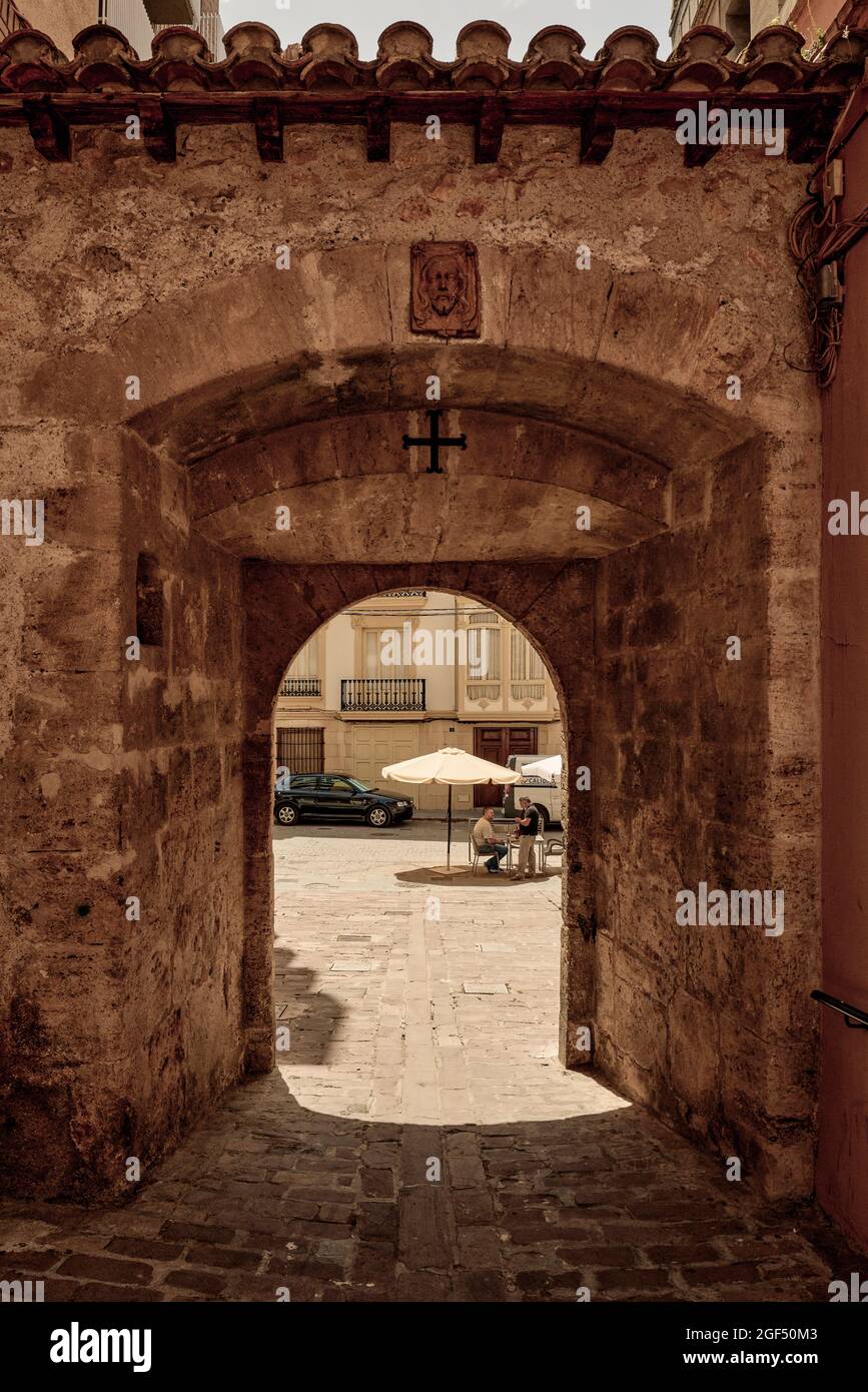 Arco de la Verónica with the image of the Holy Face, semicircular arch ...