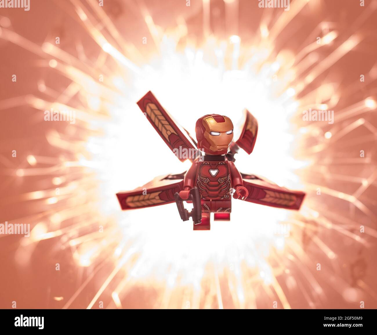 lego super hero minifigure iron man Stock Photo - Alamy