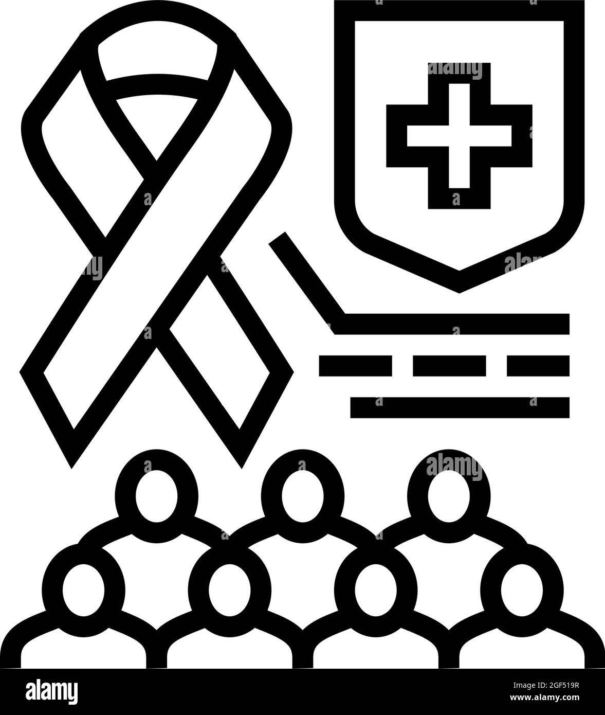 aids social problem line icon vector illustration Stock Vector Image ...