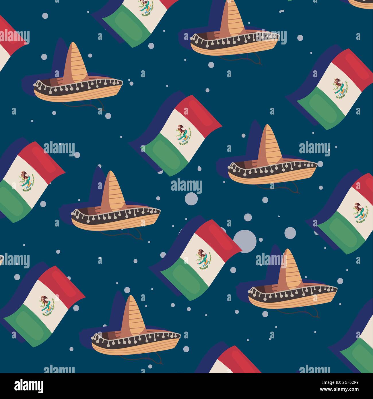 pattern of mexican celebration with decoration Stock Vector Image & Art ...