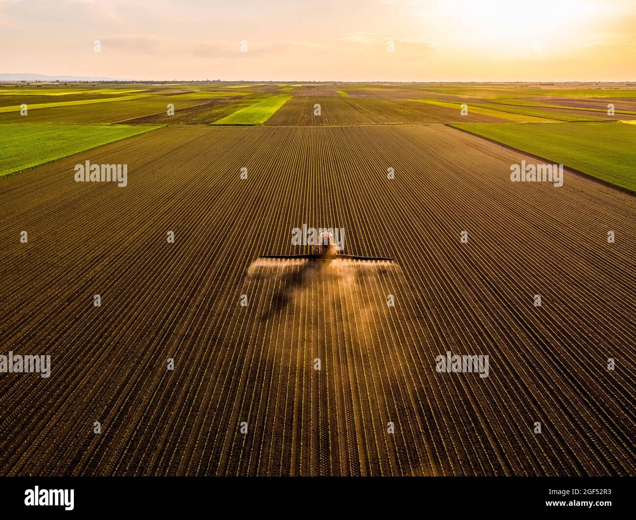 Aerial view crop spraying hi-res stock photography and images - Alamy