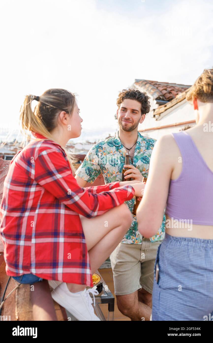 Male female friends party hi-res stock photography and images - Alamy
