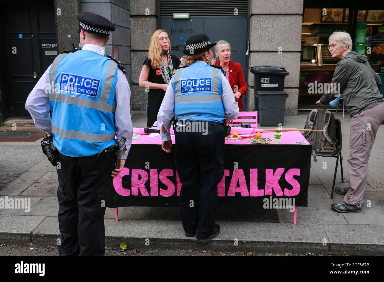 London, UK. 23 August 2021. Extinction Rebellion protest Impossible ...