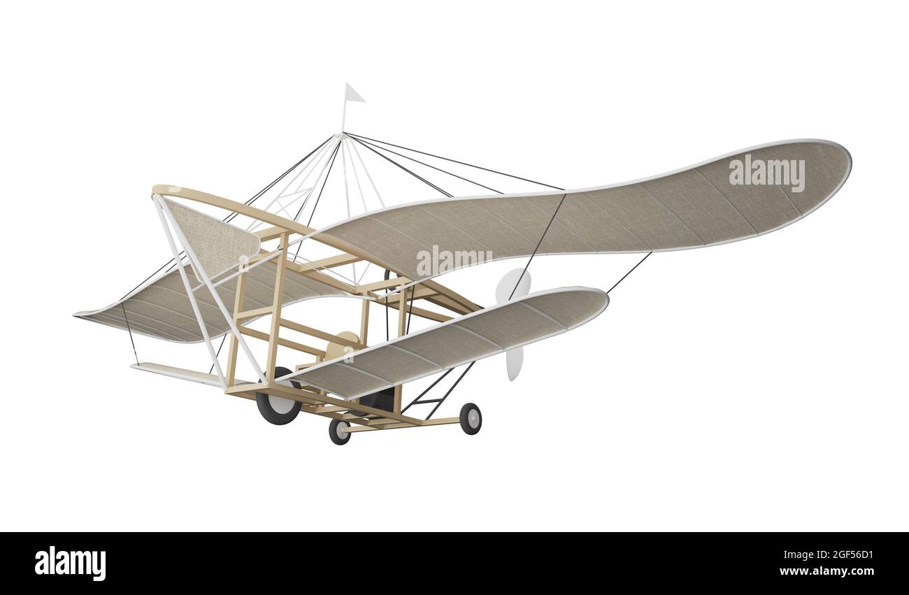 ancient aircraft model isolated on white. 3d rendering Stock Photo - Alamy