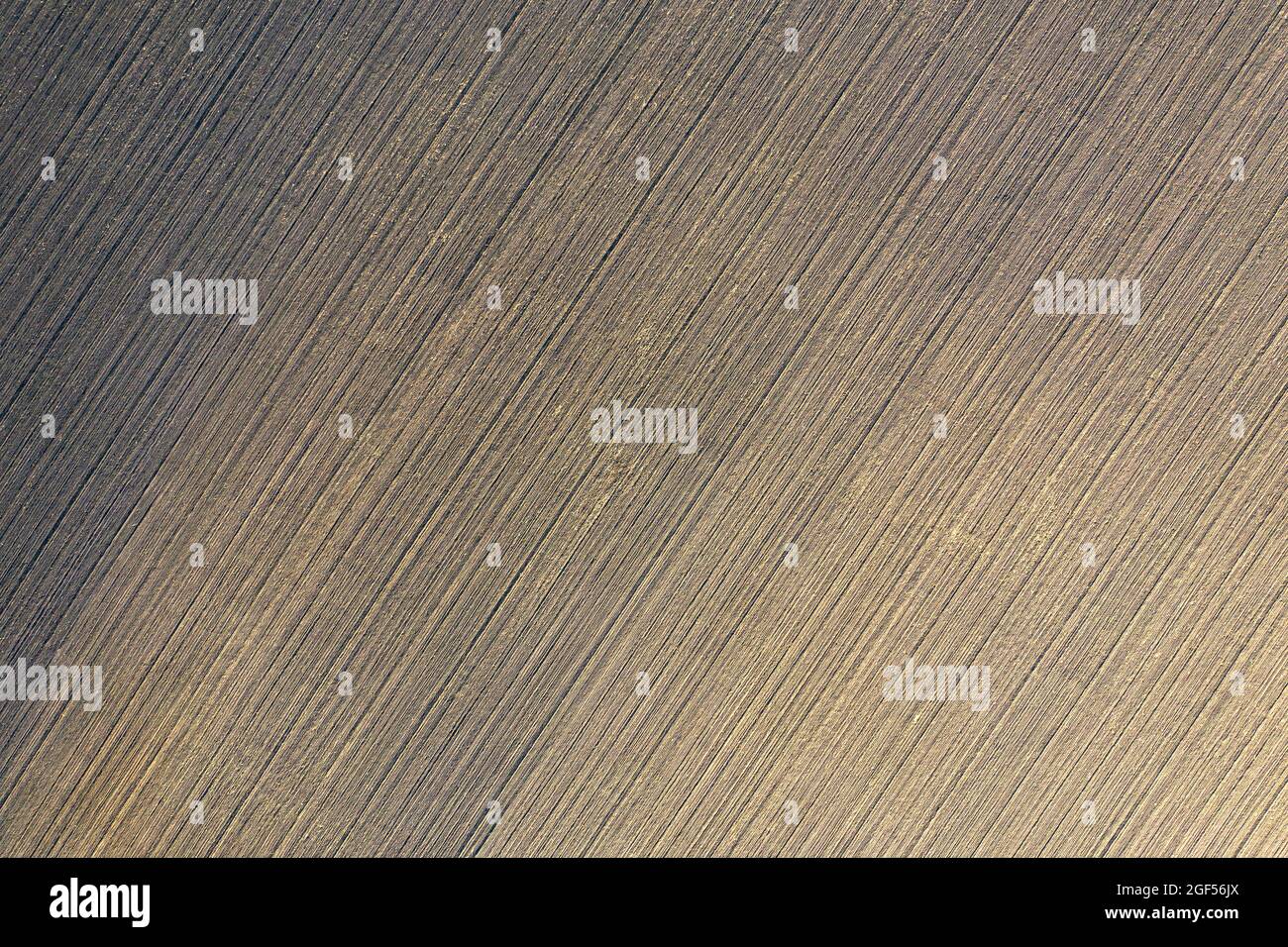 Aerial view of high quality soil in the field. Ready to grow crops ...