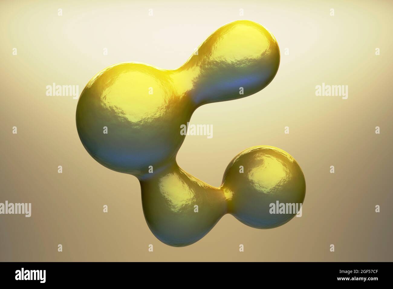 Three dimensional render of mitosis of yellow colored cells Stock Photo ...