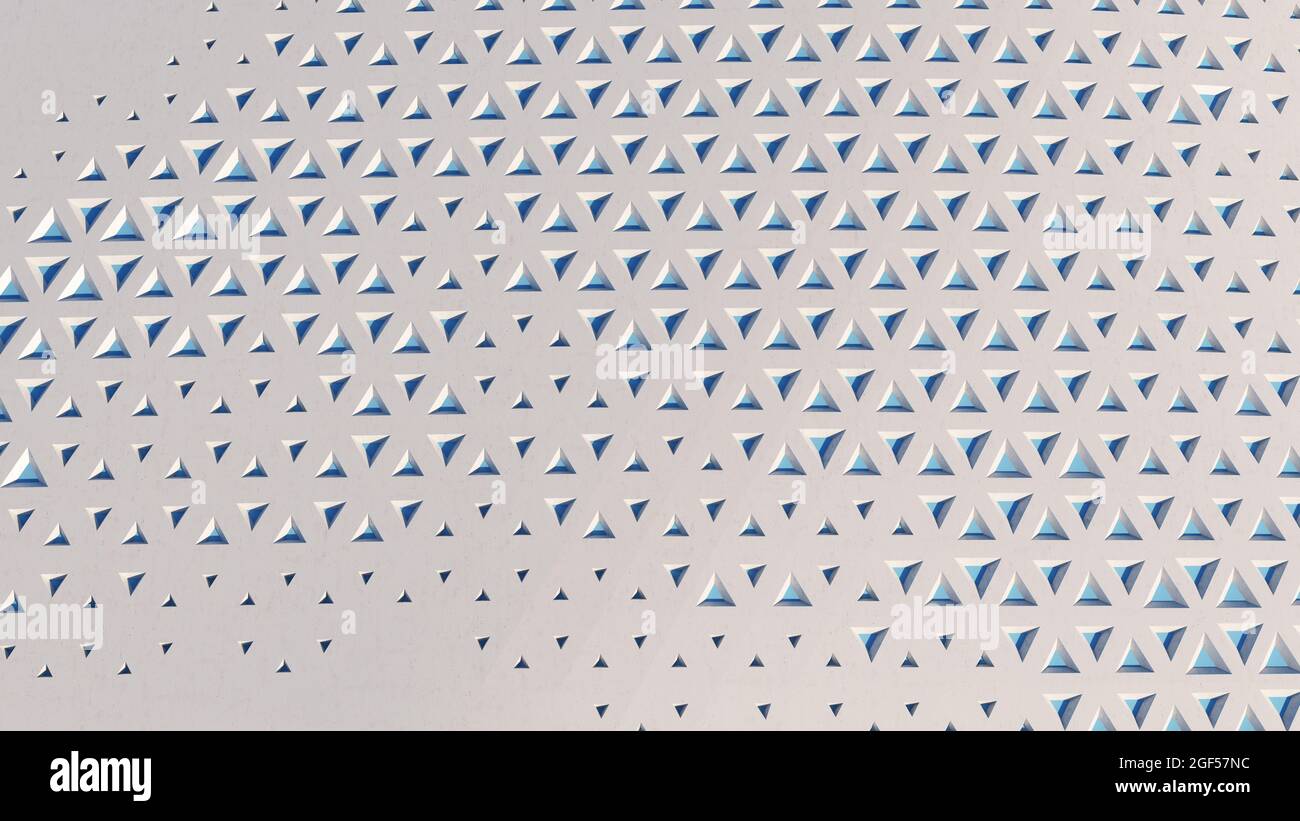 background with triangular slots in concrete. 3d rendering Stock Photo ...