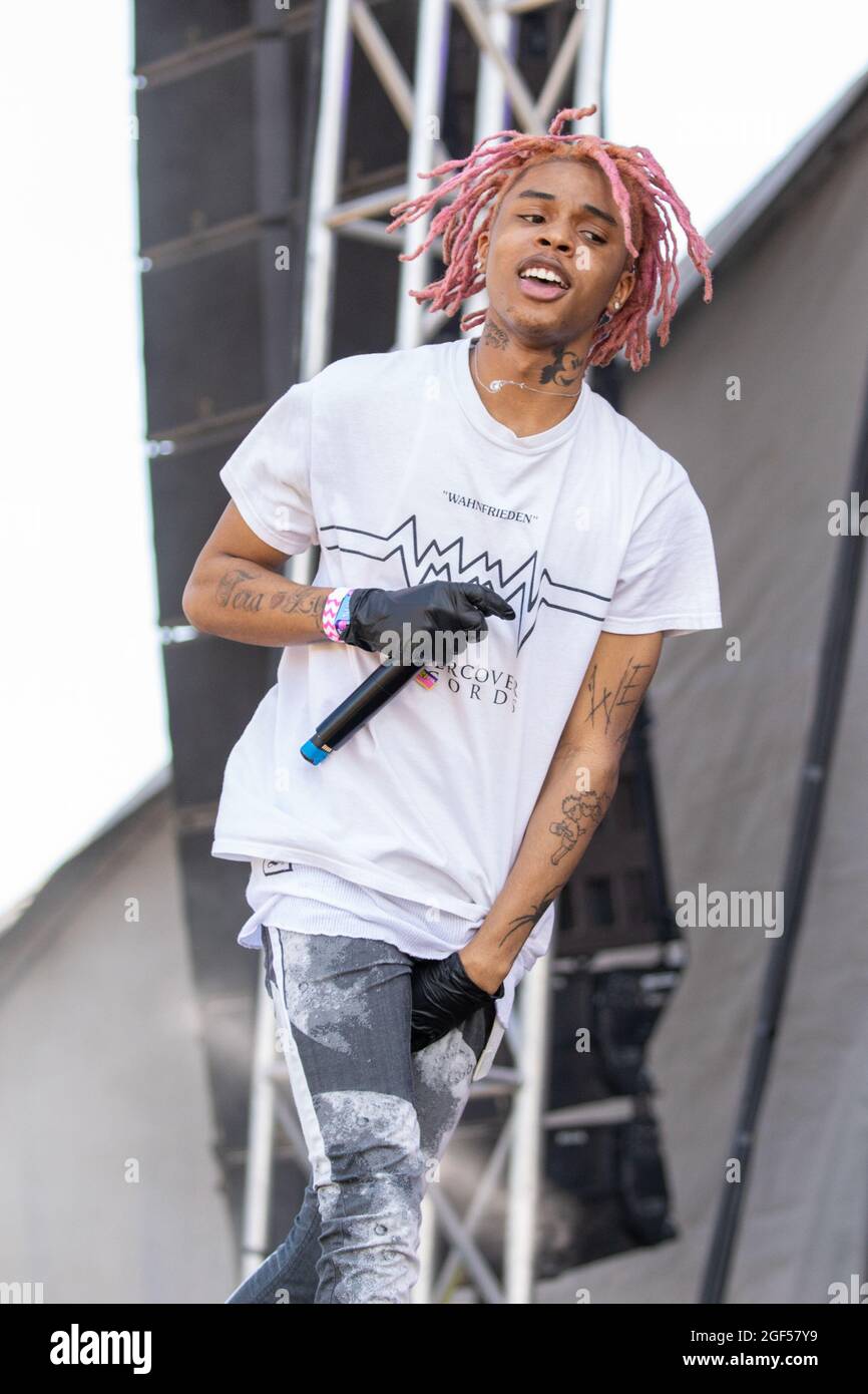 SoFaygo (Andre Dontrel Burt) during the Lyrical Lemonade Summer Smash Music Festival at Douglass ...