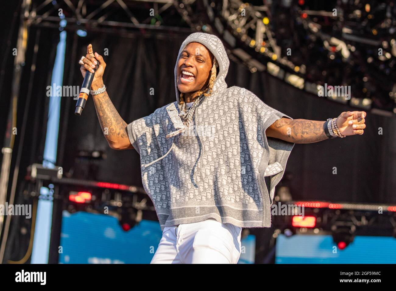 Lil Durk (Durk Derrick Banks) during the Lyrical Lemonade Summer Smash ...
