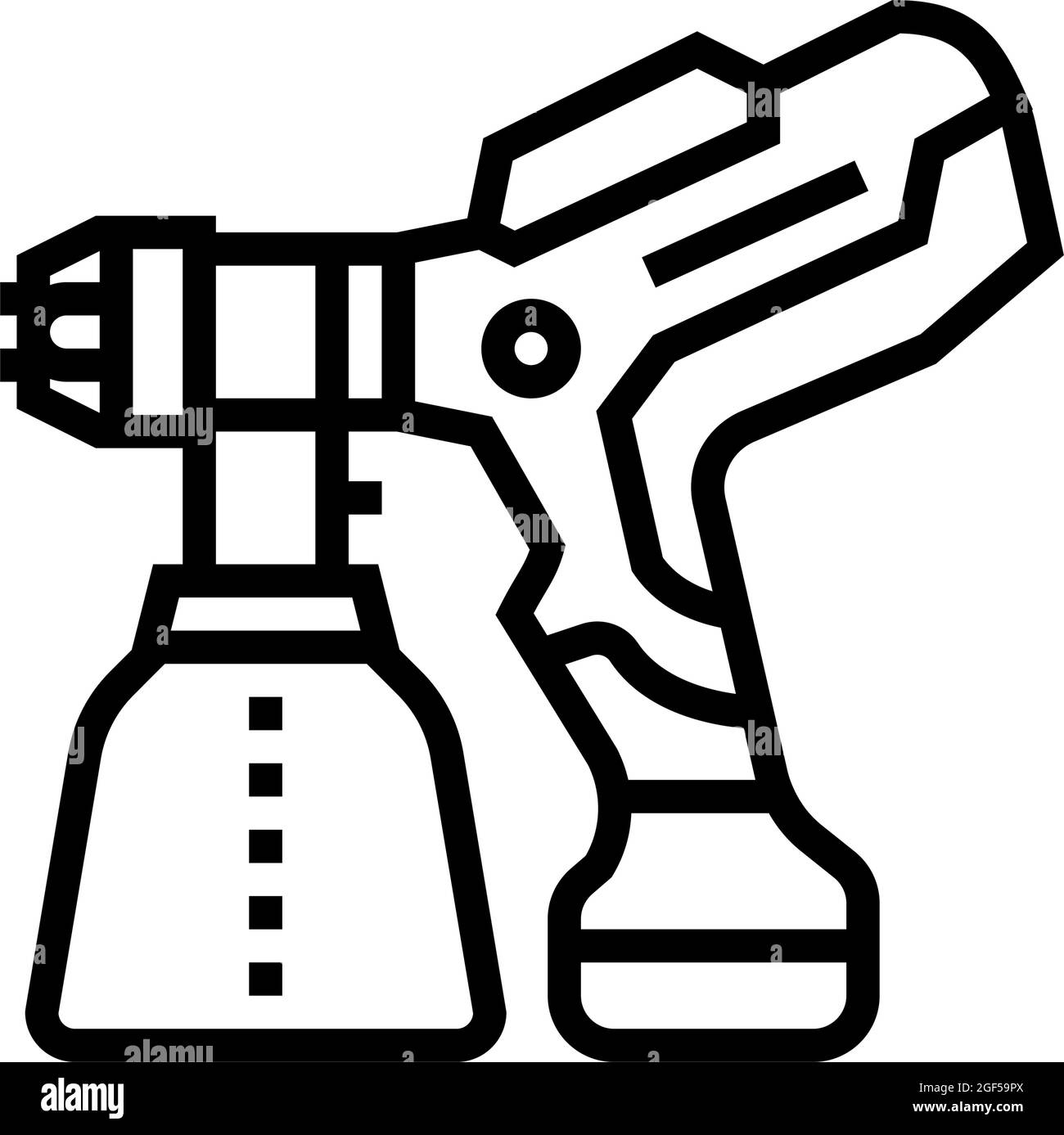 spray gun tool line icon vector illustration Stock Vector Image & Art ...