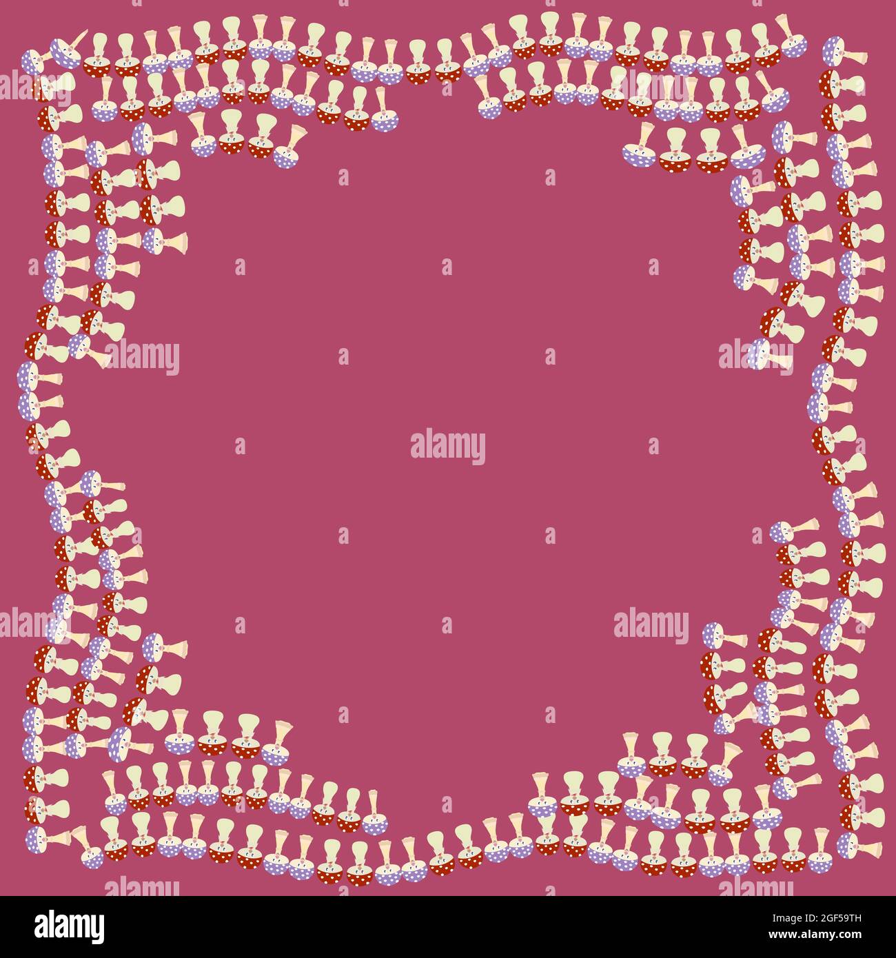 Border design fresh mushroom illustration hi-res stock photography and ...