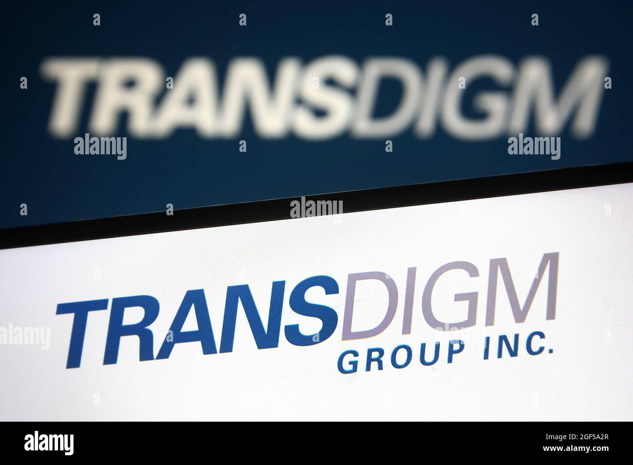 In this photo illustration, TransDigm Group logo is seen displayed on a ...