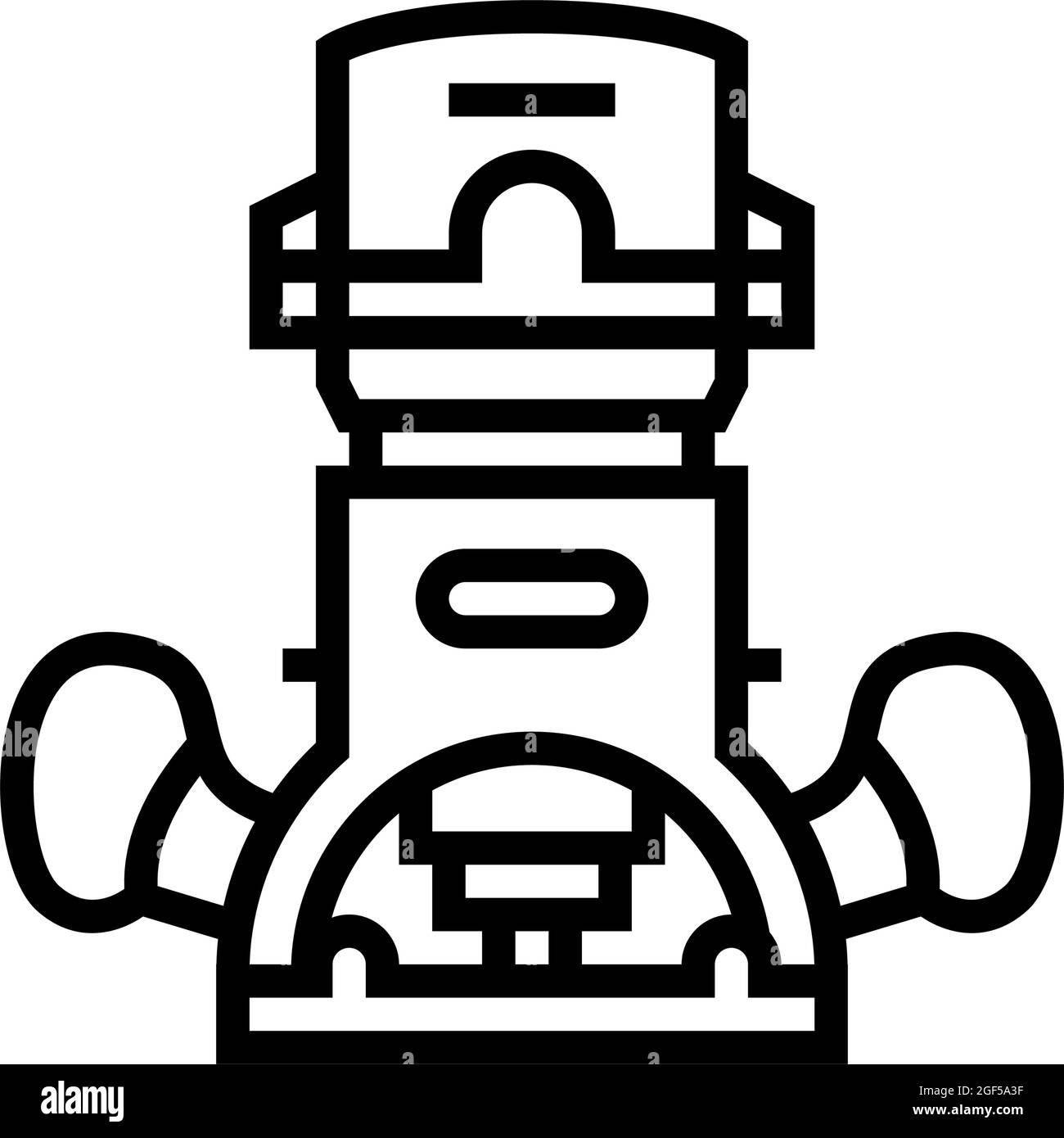 wood router tool line icon vector illustration Stock Vector Image & Art ...