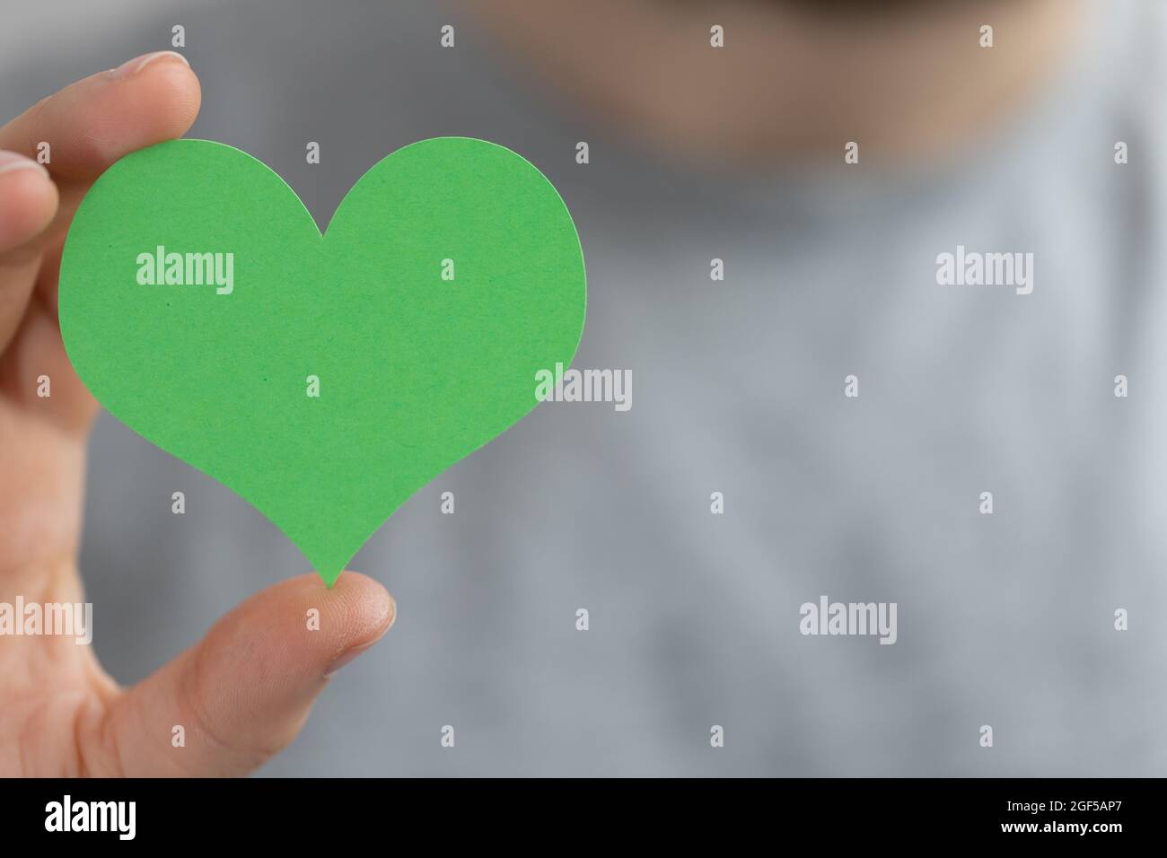 Person presenting a the symbol of green power future energy Stock Photo ...