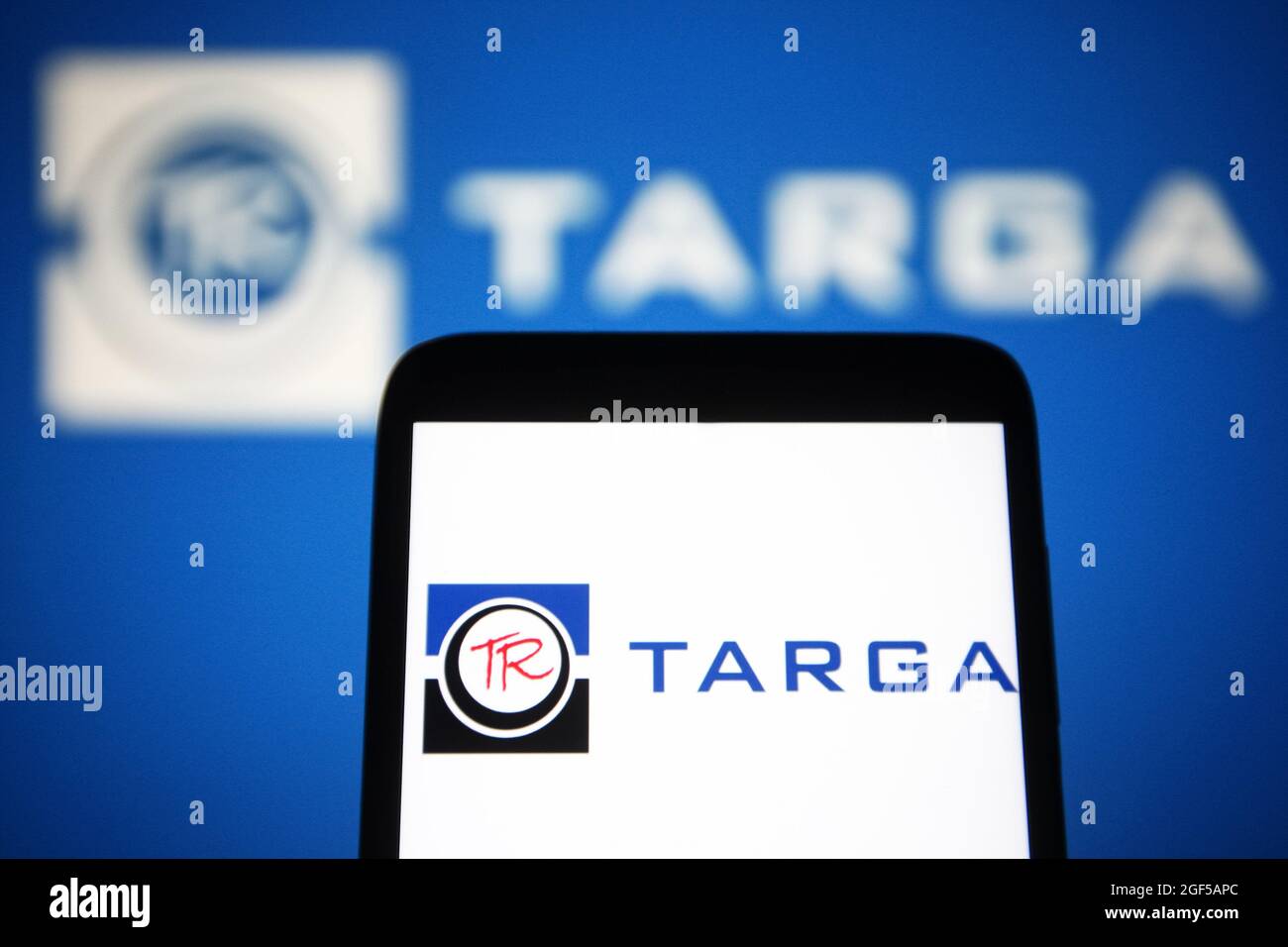 In this photo illustration, Targa Resources Corp. logo is seen ...