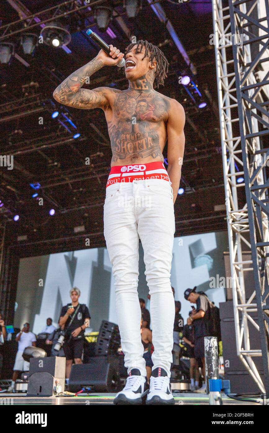 Chicago, USA. 22nd Aug, 2021. NLE Choppa (Bryson Lashun Potts) during ...