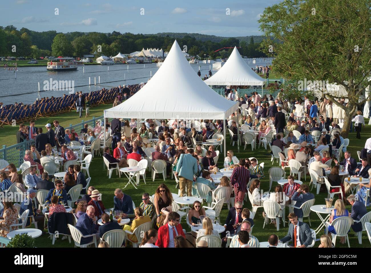 Scenes from Henley Royal Regatta 2021 on the River Thames Stock Photo ...