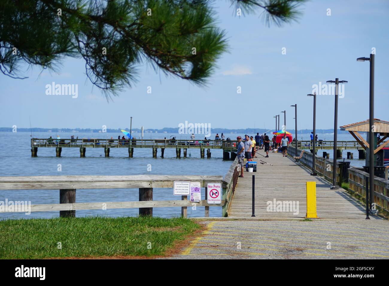 Kent Island, Maryland, U.S.A - August 15, 2021 - The view of Romancoke ...