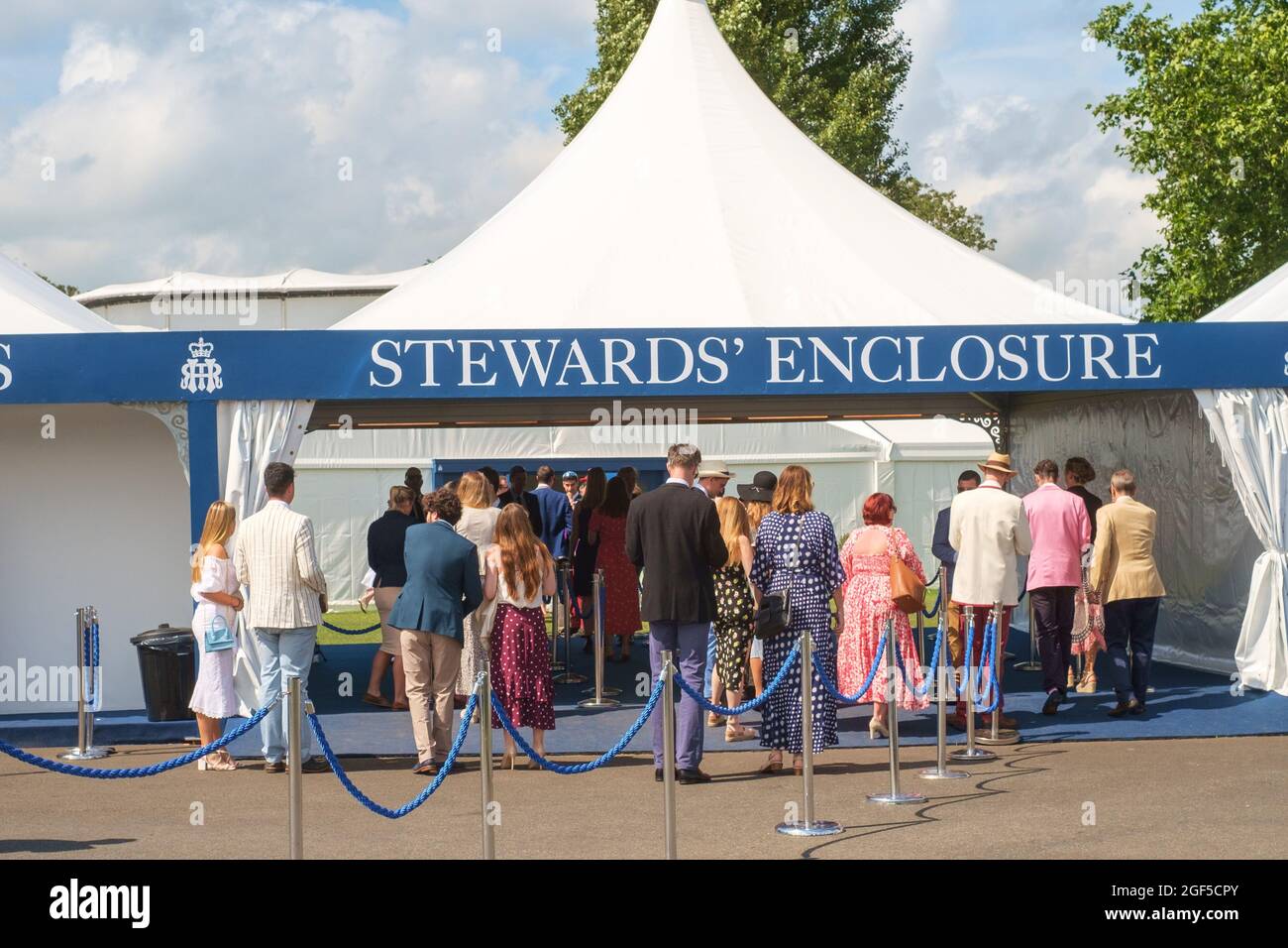 Smartly dressed spectators enter the Stewards Enclosure at Henley Royal ...