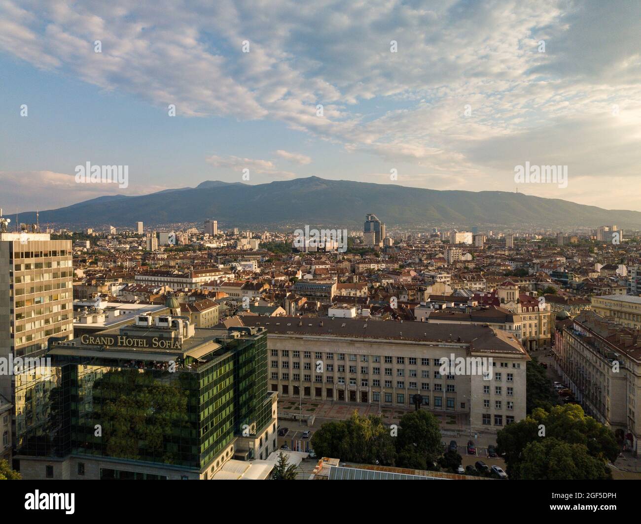 Aerial view of the beautiful cityscape of Sofia, Bulgaria Stock Photo ...