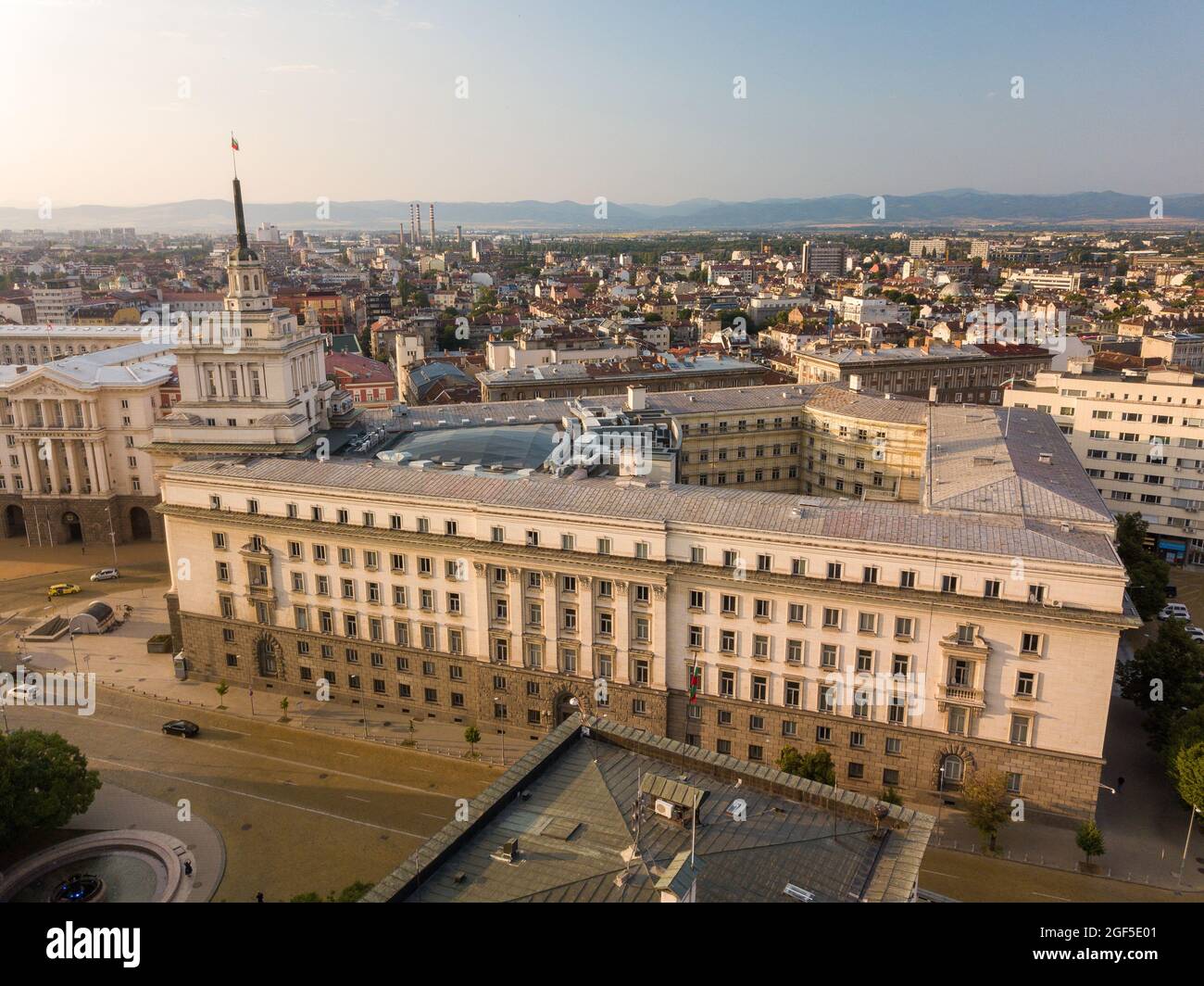 Aerial view of the beautiful cityscape of Sofia, Bulgaria Stock Photo ...