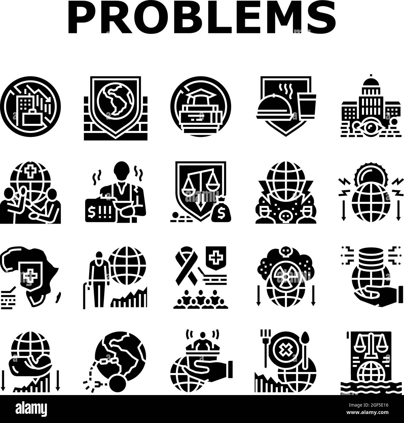 Worldwide problems Stock Vector Images - Alamy