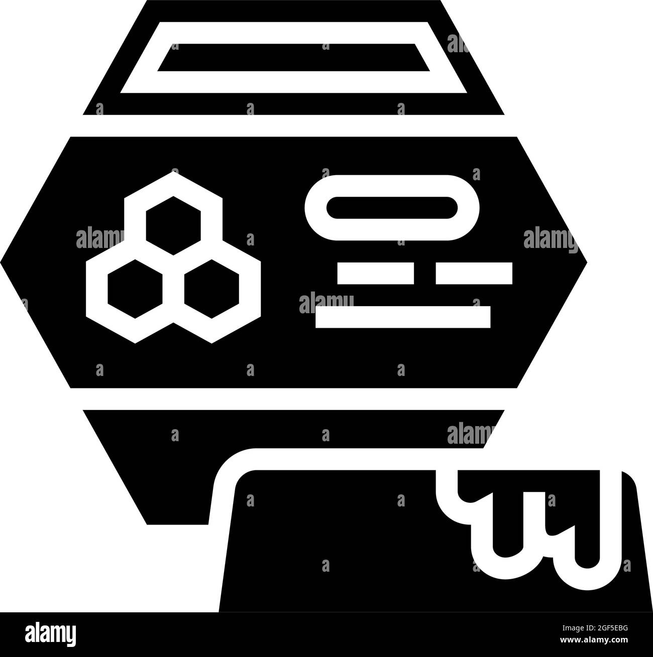 beeswax packaging beekeeping glyph icon vector illustration Stock ...