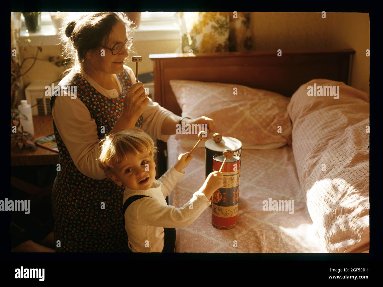 Playtime with grandma Stock Photo - Alamy