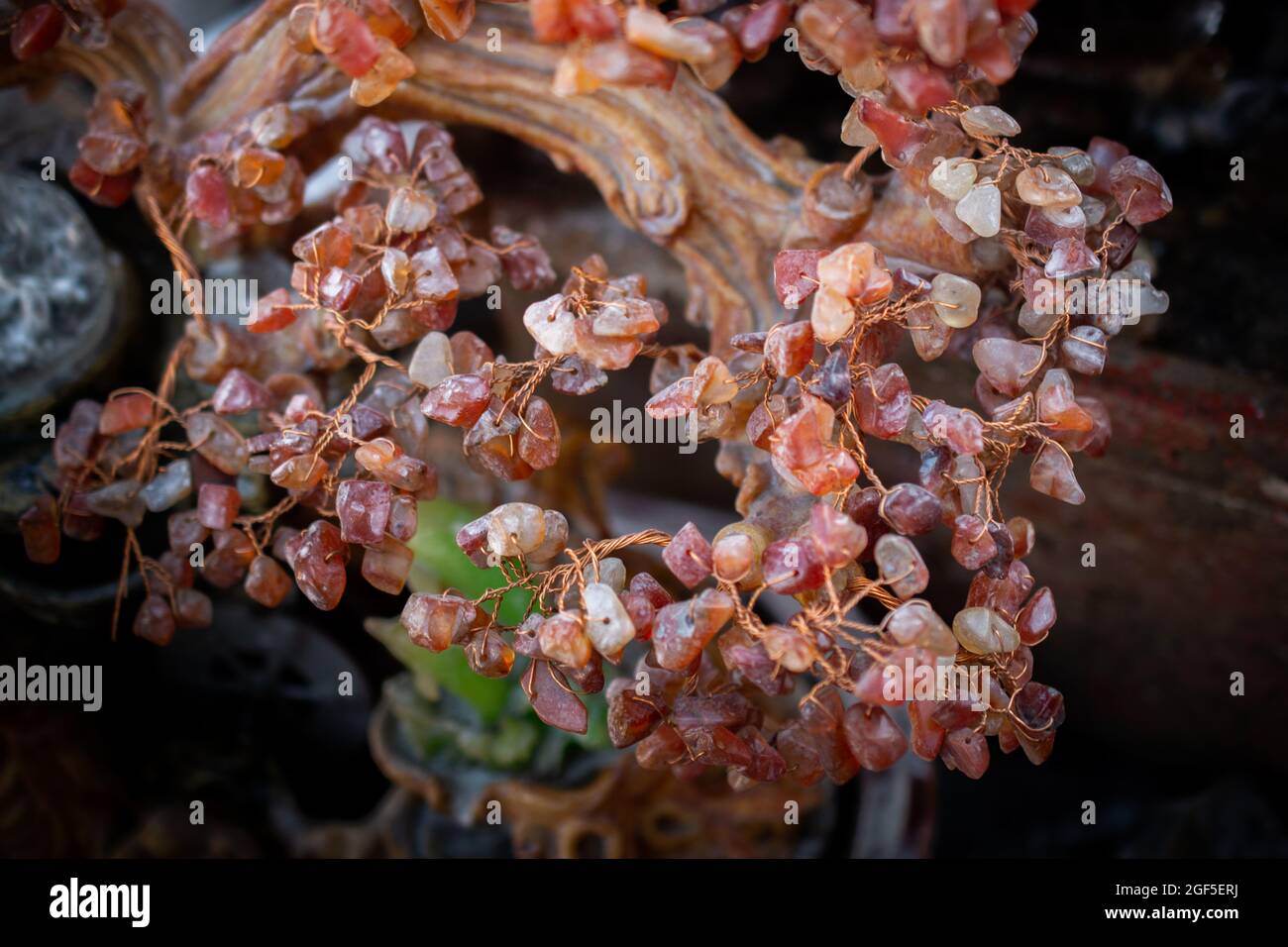Semi precious stones. Tree made of semi precious stones Stock Photo - Alamy