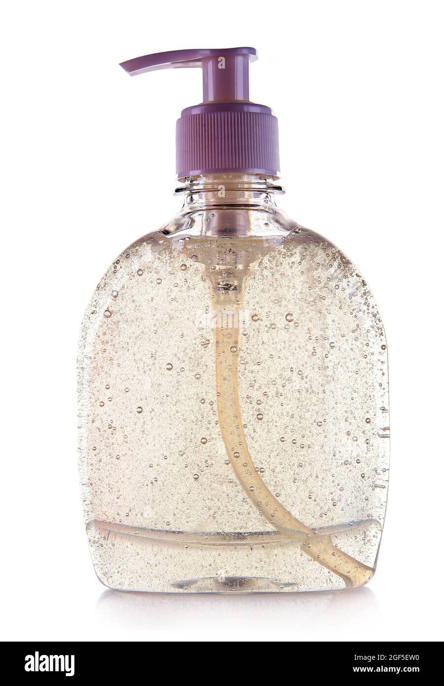 Liquid soap is isolated on white background Stock Photo - Alamy