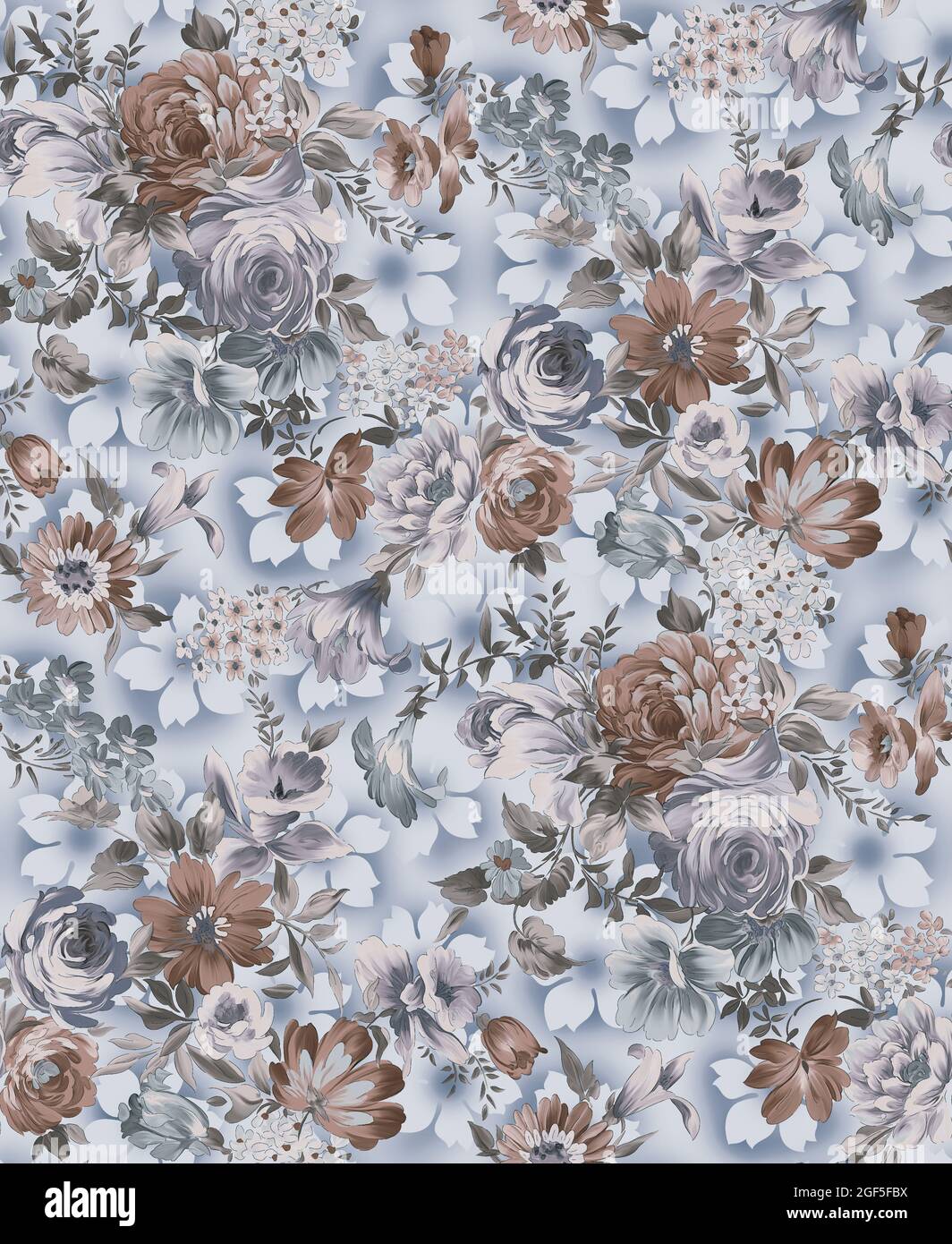 Seamless floral pattern for textile print and home decoration Stock ...