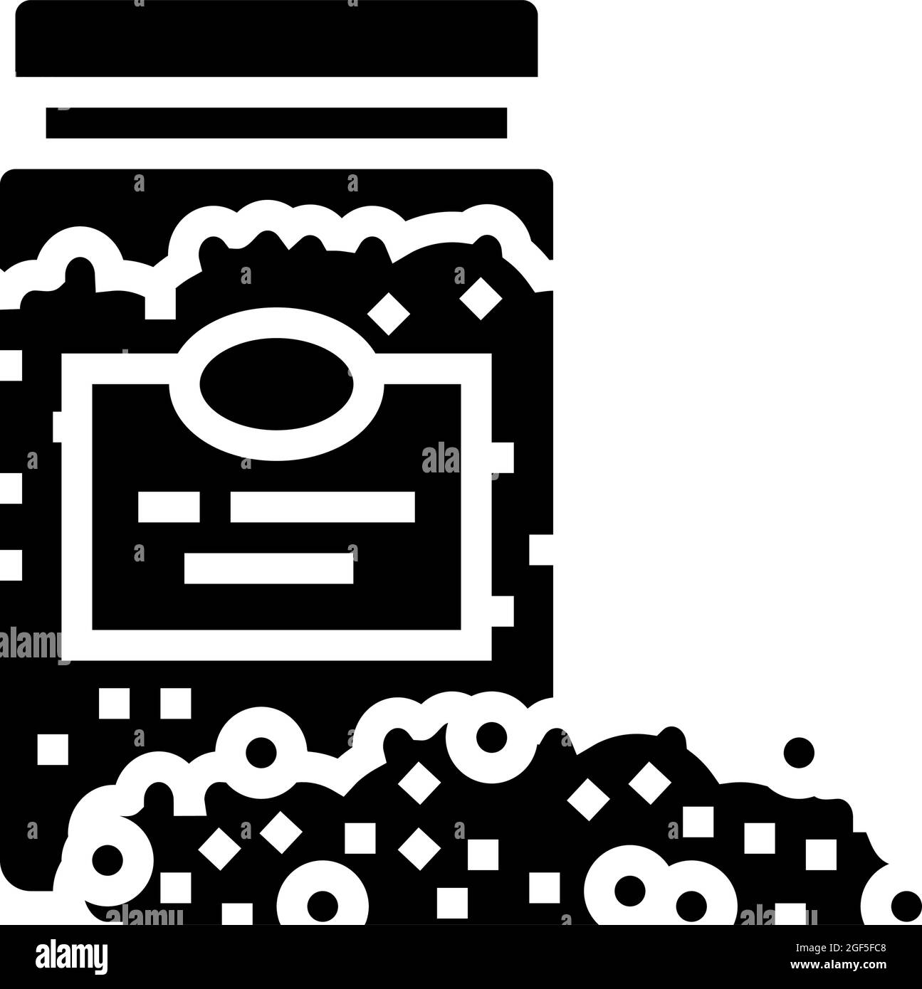 pollen bottle beekeeping glyph icon vector illustration Stock Vector ...